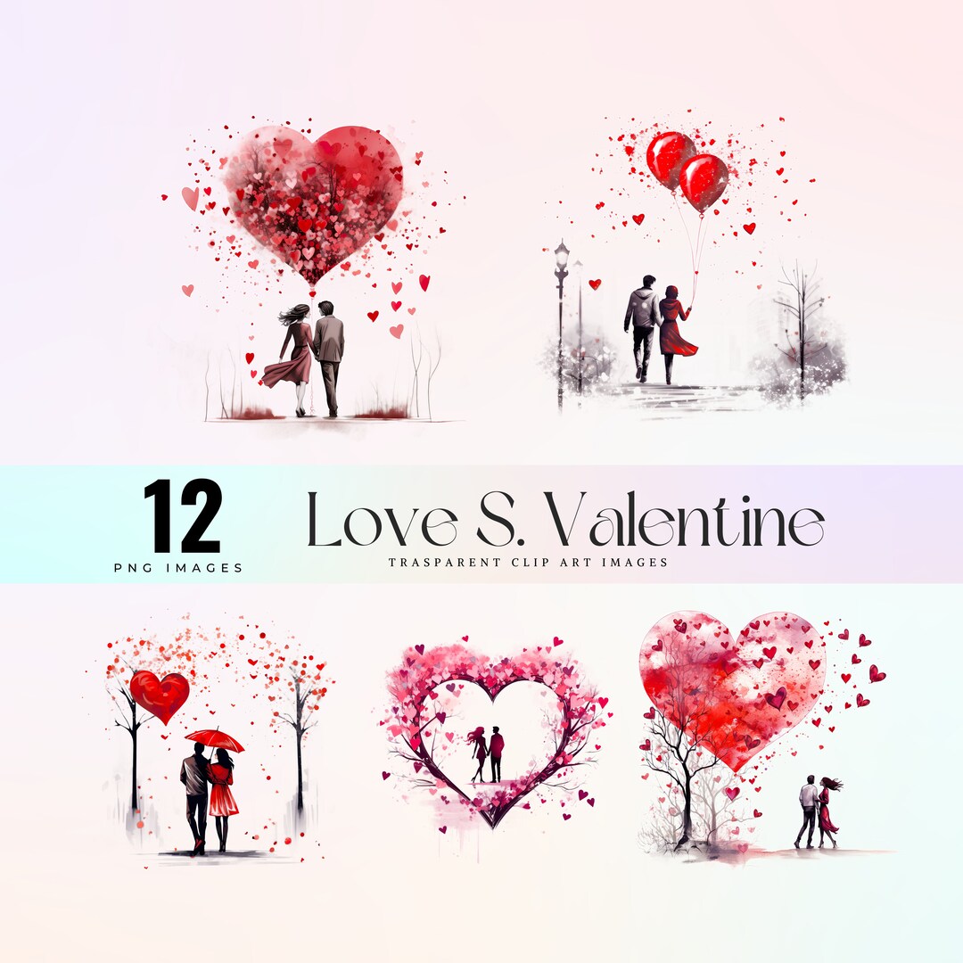 Love Saint Valentine Clip Art, Cute Lovers Illustration PNG, Love ...