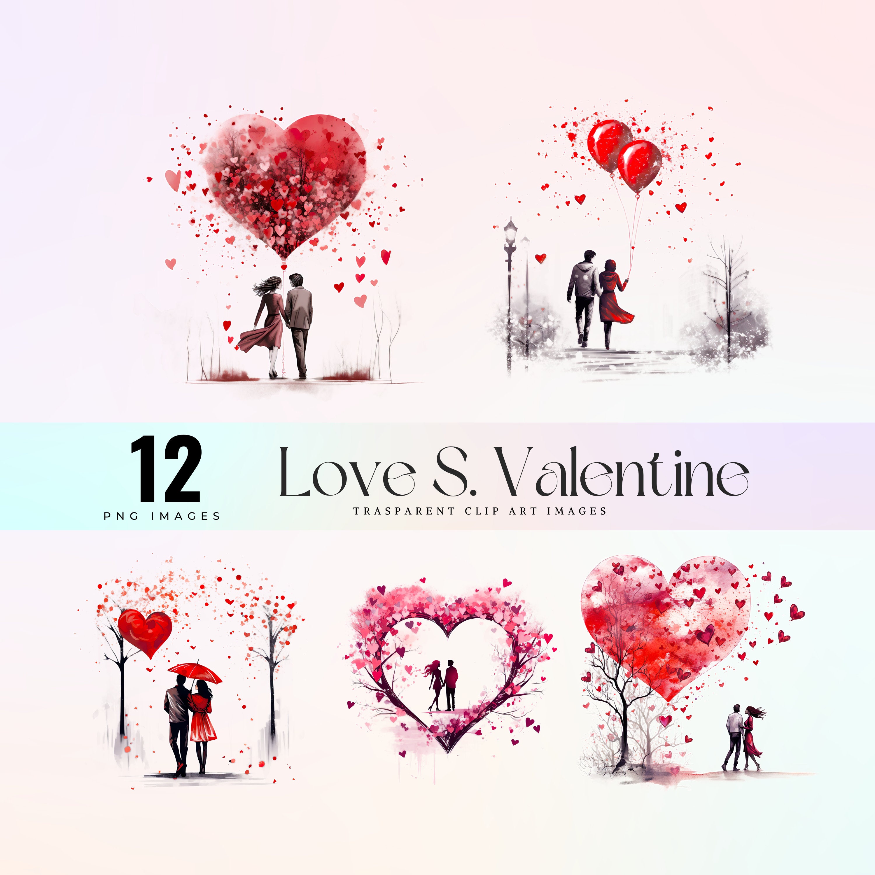 Love Saint Valentine Clip Art, Cute Lovers Illustration PNG, Love ...