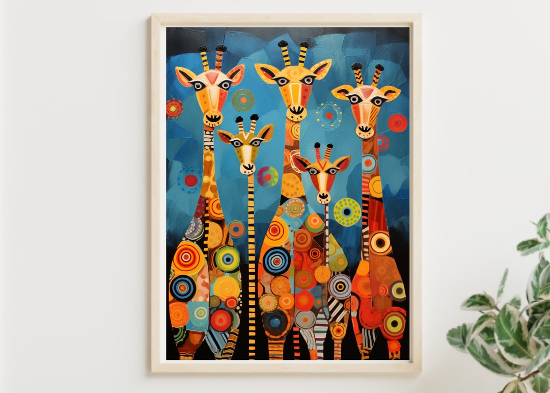 Original Giraffes Printable Wall Art Modern Italian Design - Etsy