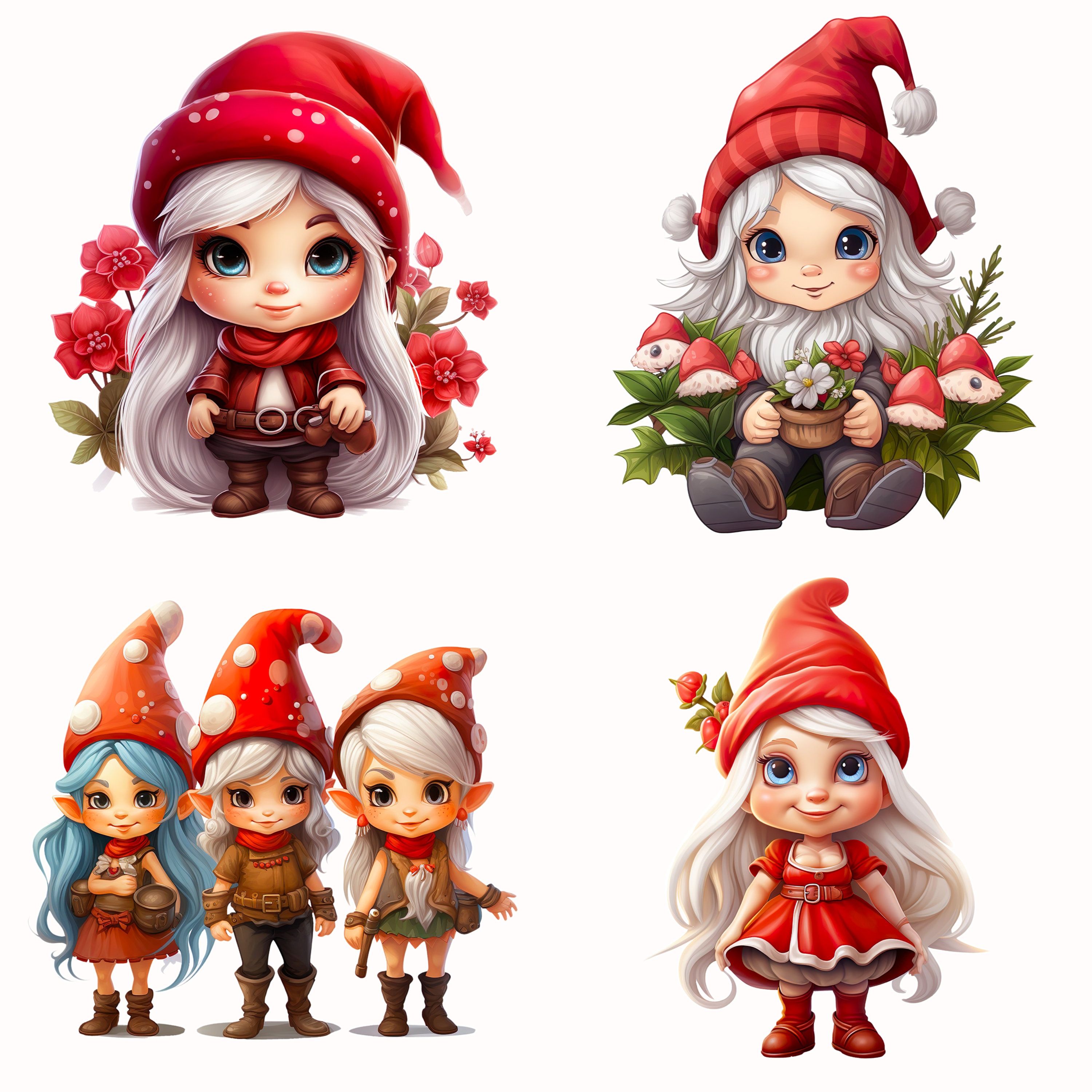Gnome Gals Clip Art, Gnome Girls Images, High-resolution Gnome ...