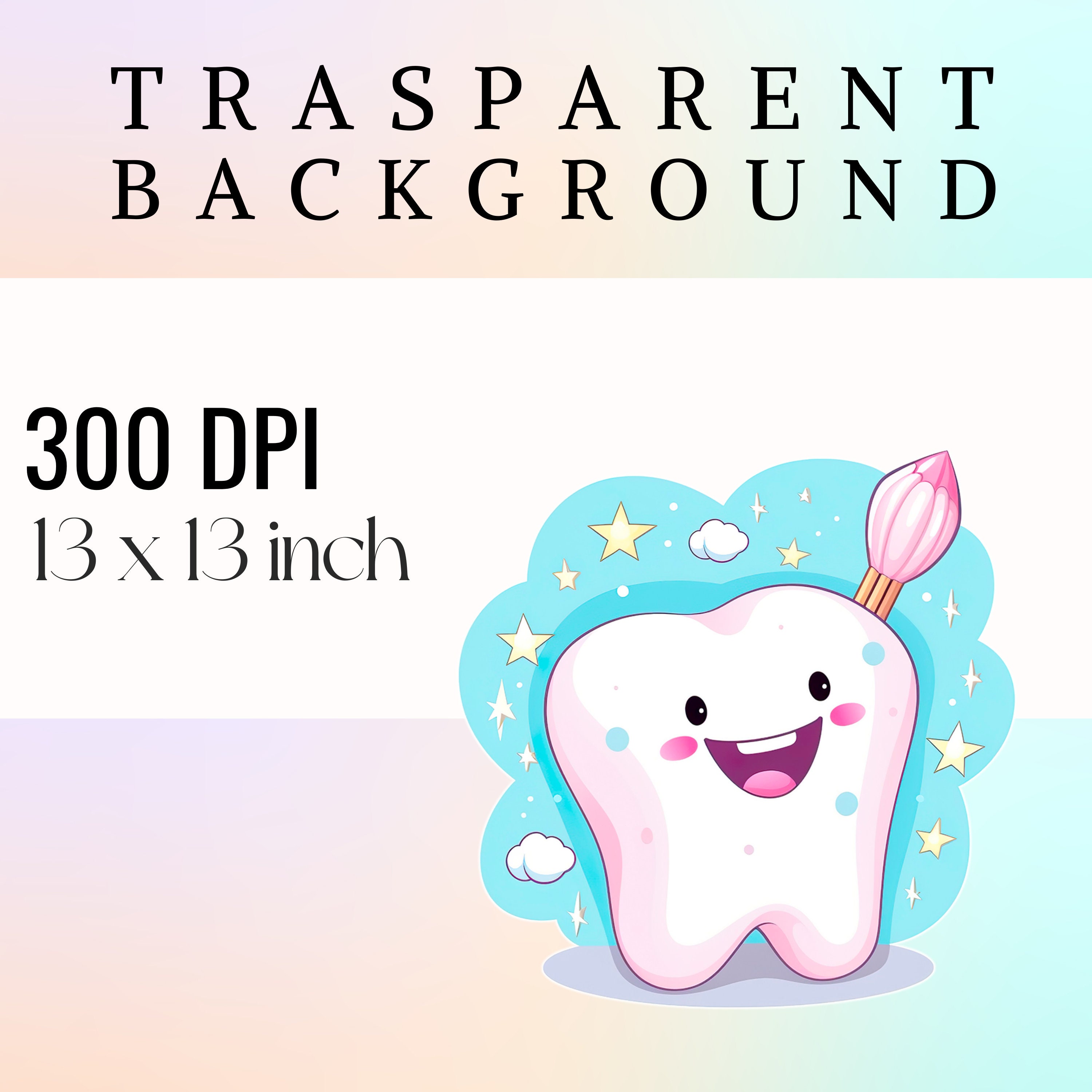 Cute Kawaii Tooth Clip Art, Watercolor Japanese Teeth Kawaii, Cute ...