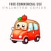 Funny Kawaii Vehicle Clip Art, Watercolor Adorable Kawaii Trucks PNG ...