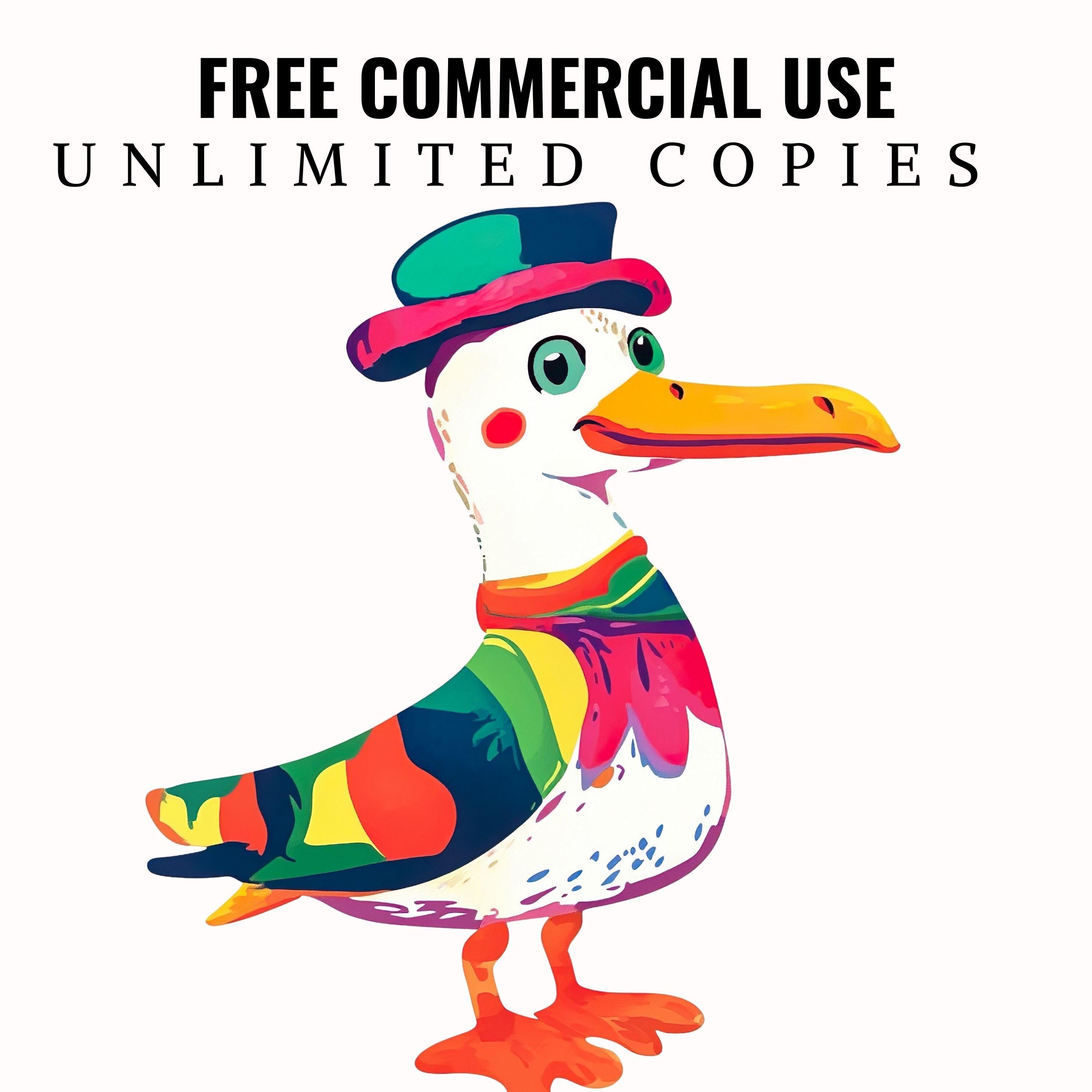 Colorful Seagull Clip Art: Whimsical Sea Birds PNG (digital Download ...