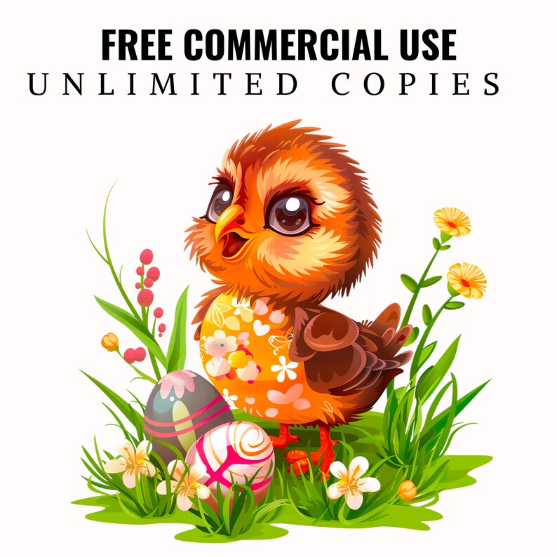 Funny Easter Spring Clip Art, Watercolor Spring Fling Illustration PNG ...