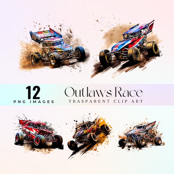 Sprint Car Clip Art - Etsy