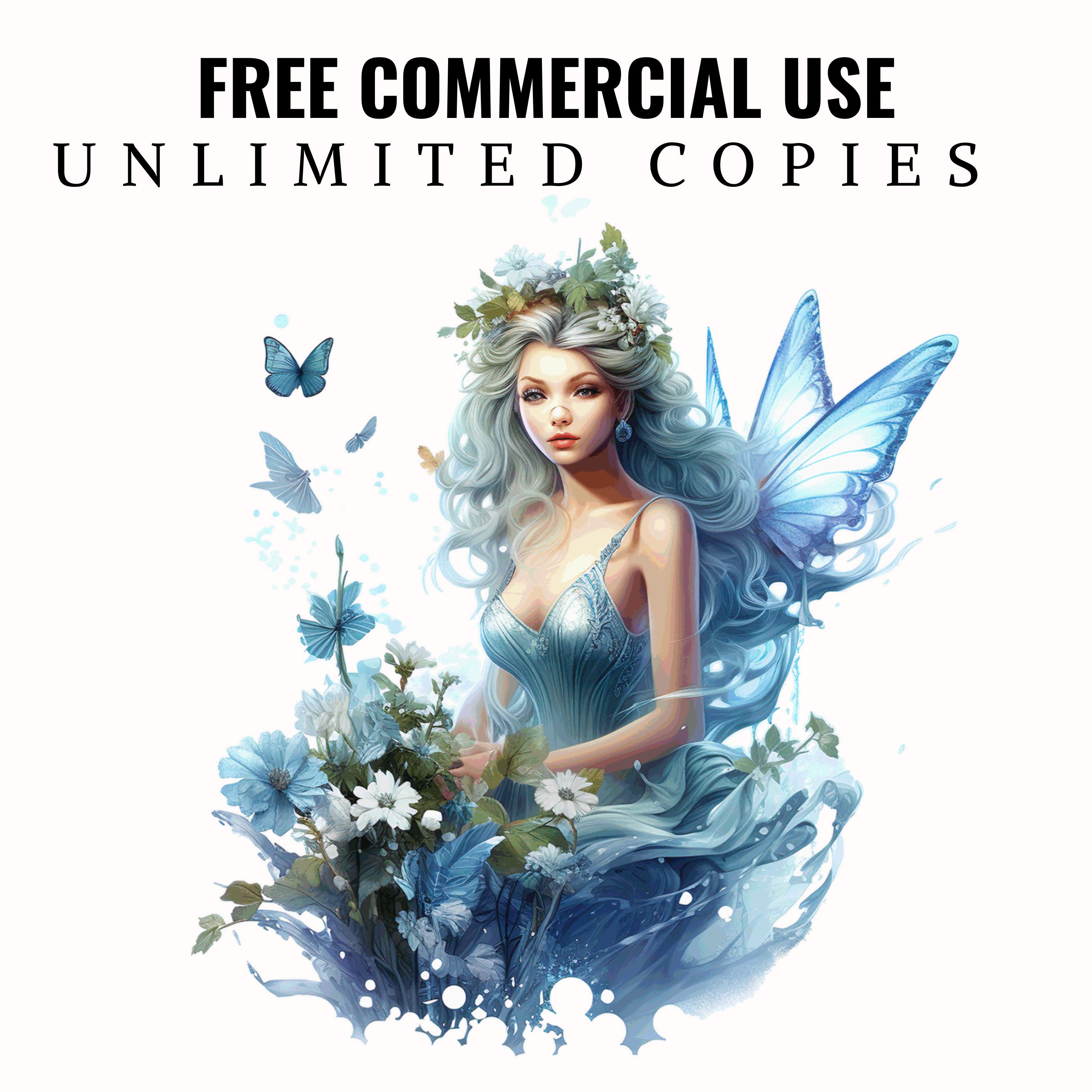 Cute Sea Fairies Clip Art Watercolor Designs Sea Fairies - Etsy