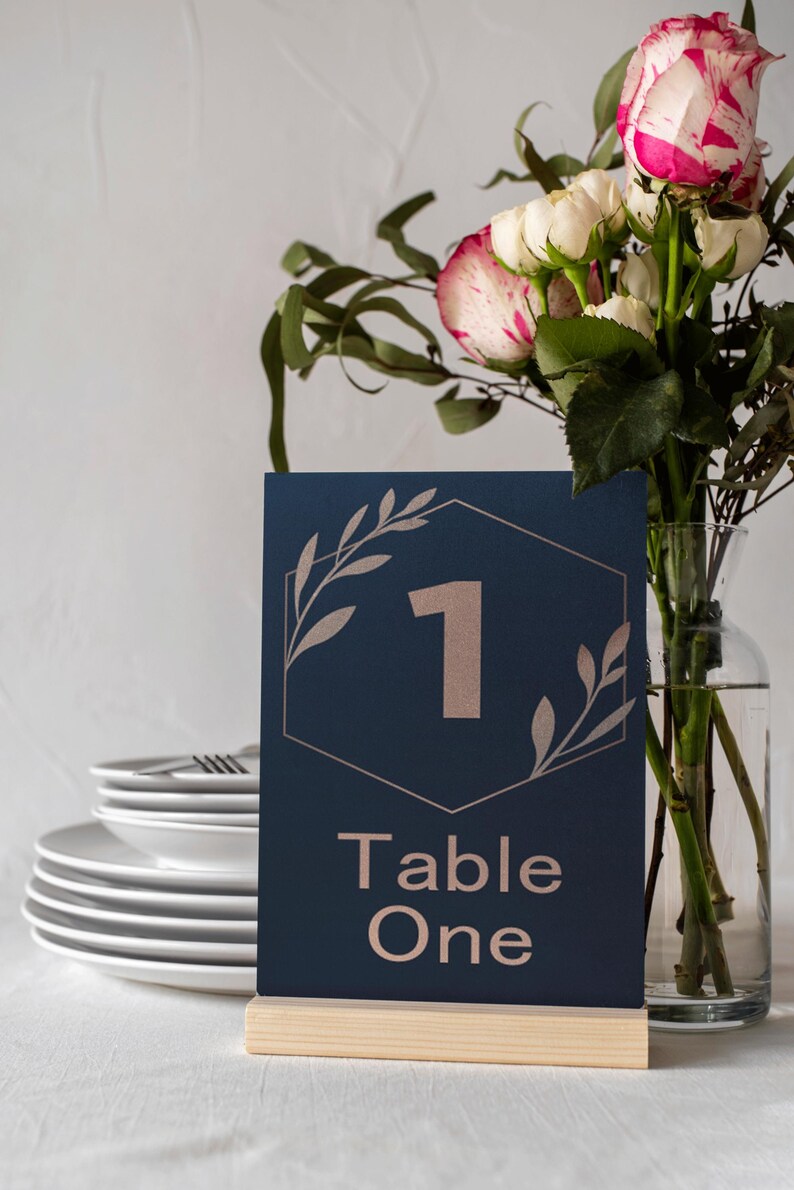 Printable Wedding Table Number Designs | Set of 5 Elegant 5x7 Inch ...
