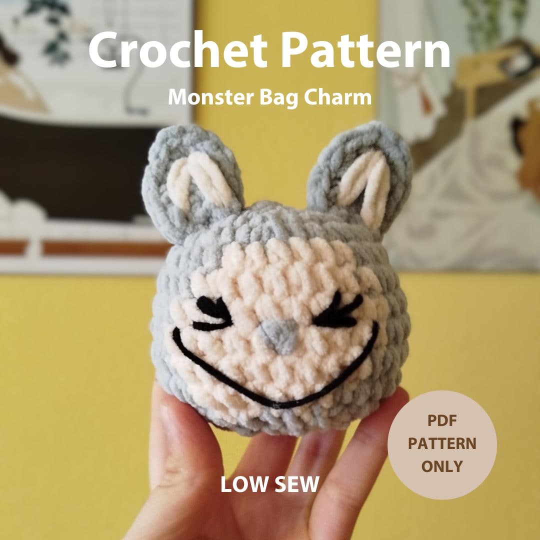 Monster Bag Charm Crochet Pattern - Etsy