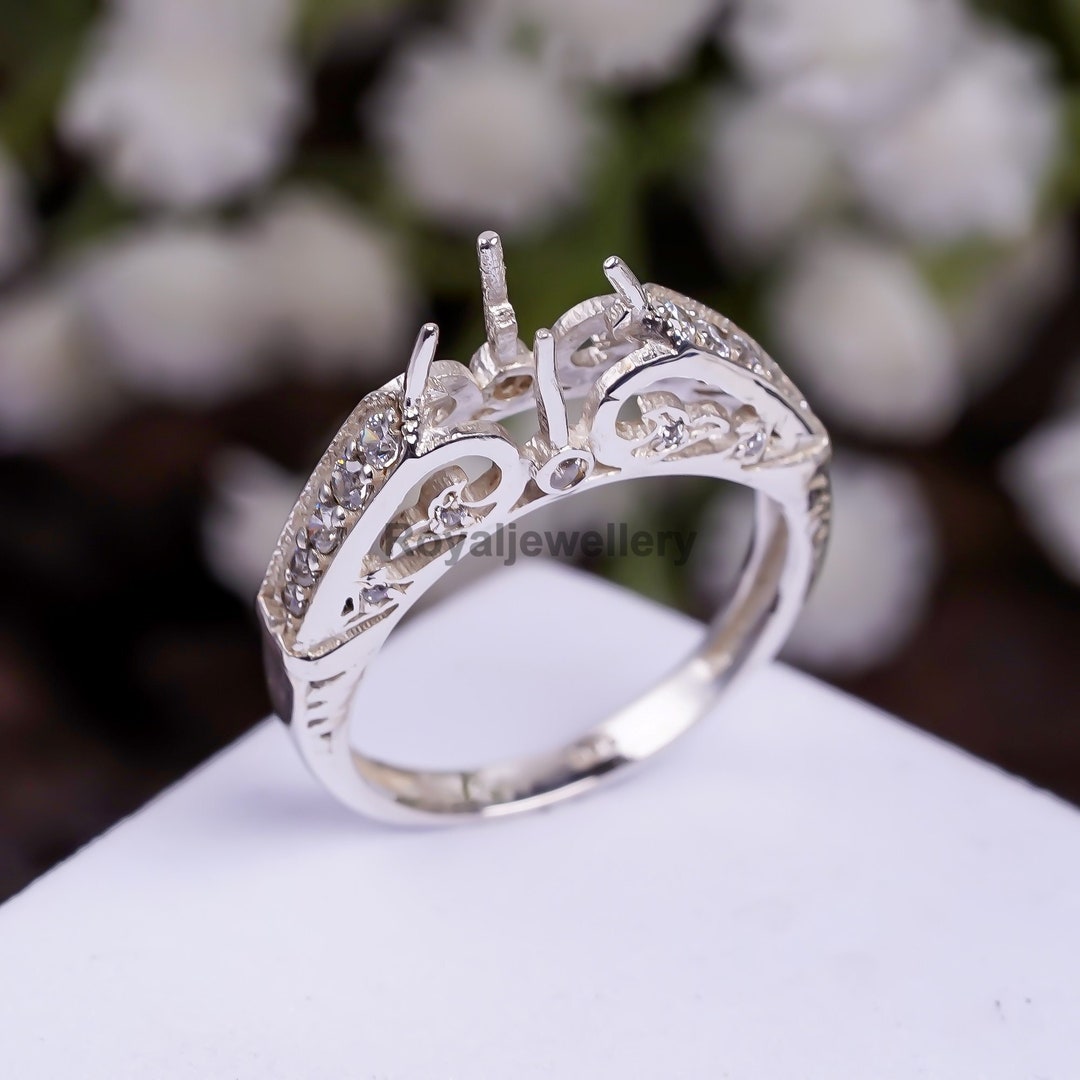 Ring Settings With Stone Semi Mount 6 X 8 Mm Oval Ring Setting ...