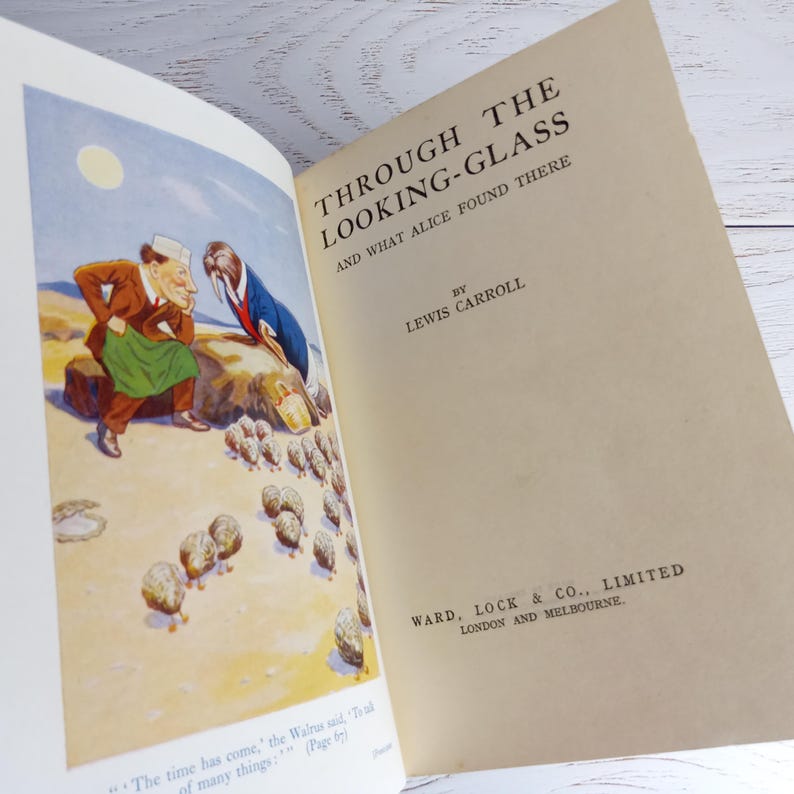 Lewis Carroll, Through the Looking-glass, RARE 1950s Ward Lock Edition ...