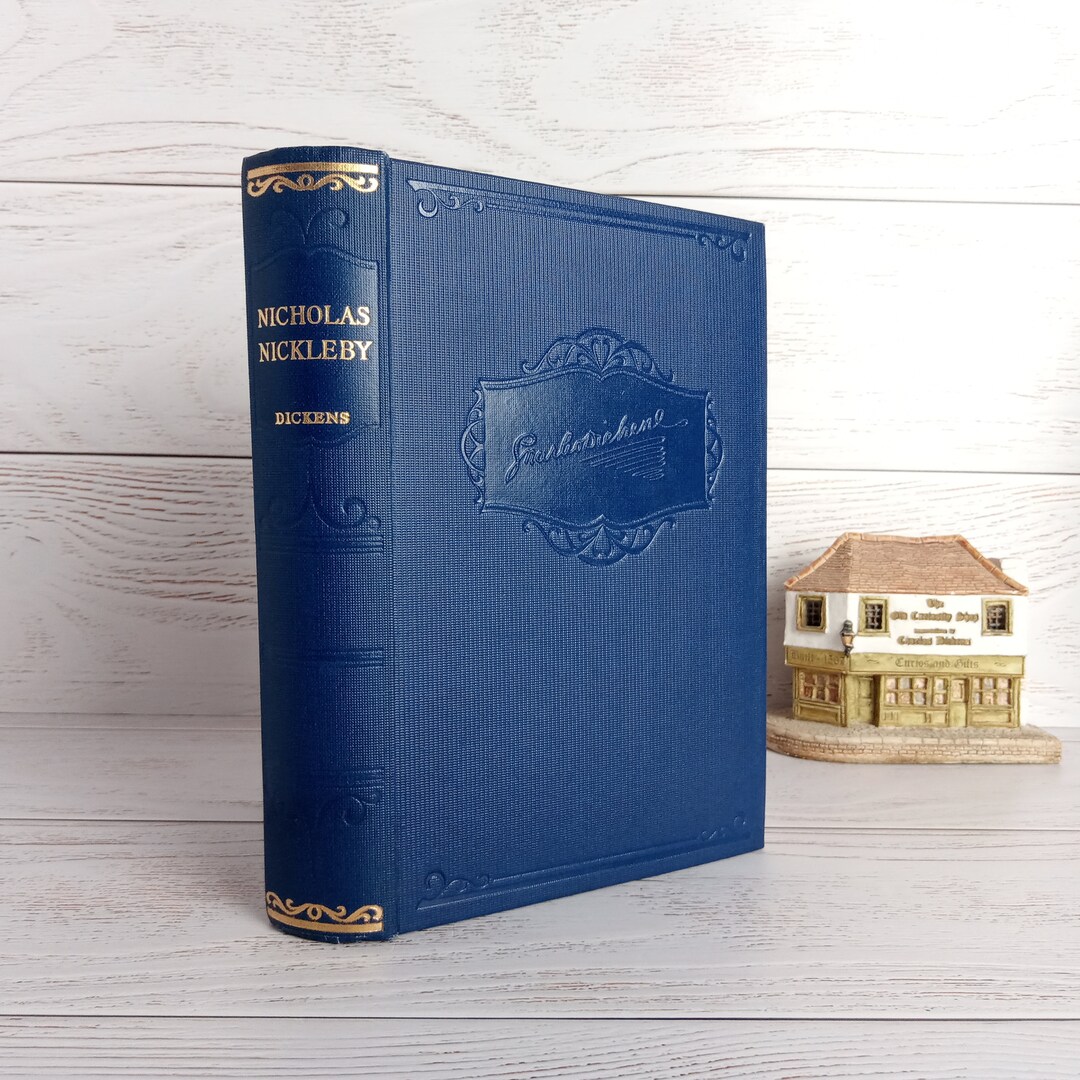 Charles Dickens Nicholas Nickleby Striking Vintage Classic 1930s Blue ...