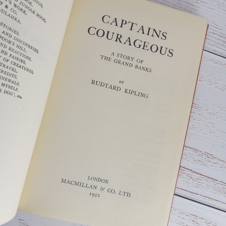 2 Book Rudyard Kipling Set of Great 1950s Vintage Red and Gilt Pocket ...