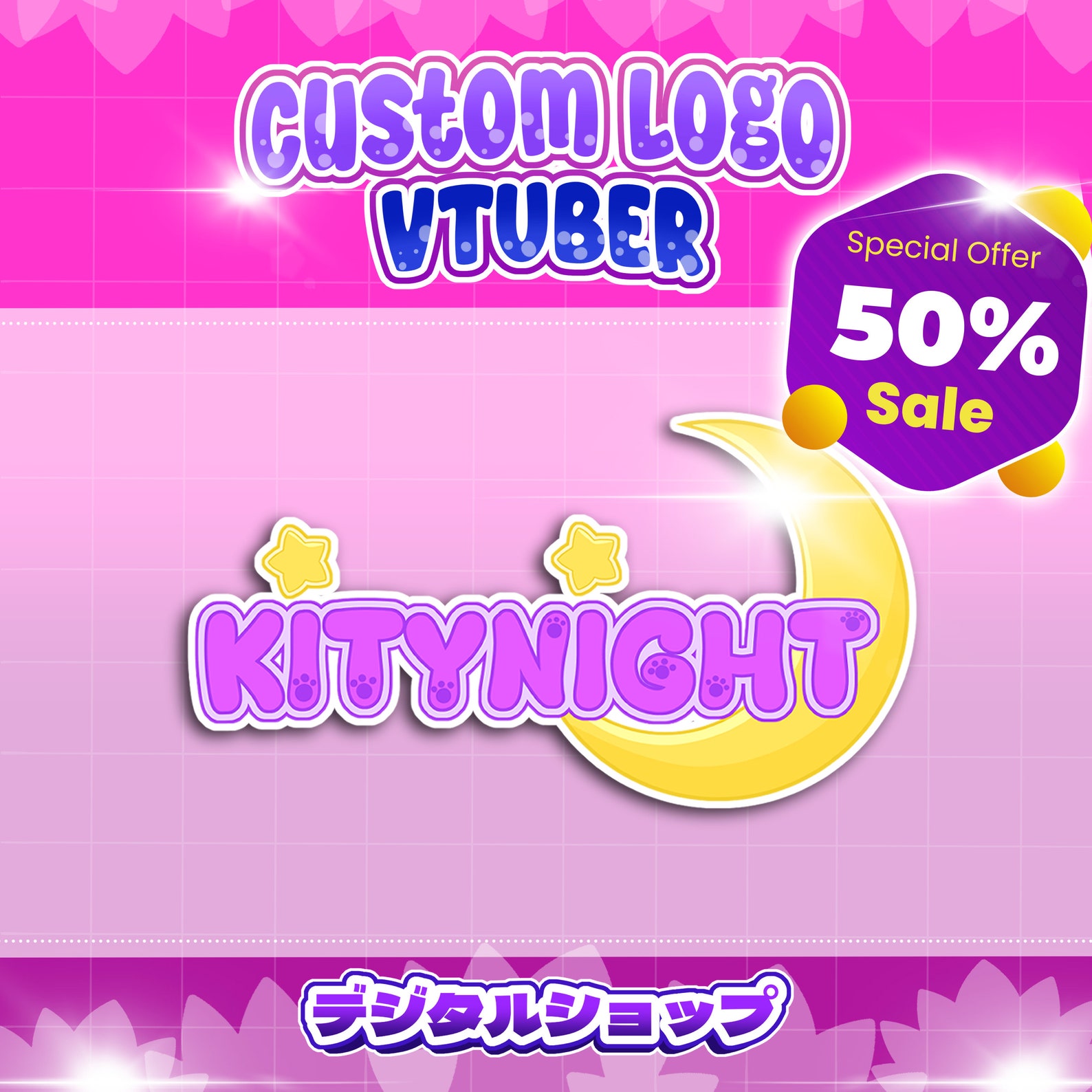 Vtuber Logo, Vtuber, Custom Vtuber Logo, Custom Logo, Vtuber Asset ...