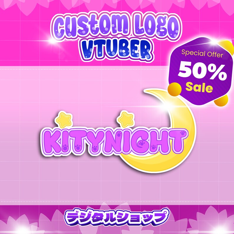 Vtuber Logo, Vtuber, Custom Vtuber Logo, Custom Logo, Vtuber Asset ...