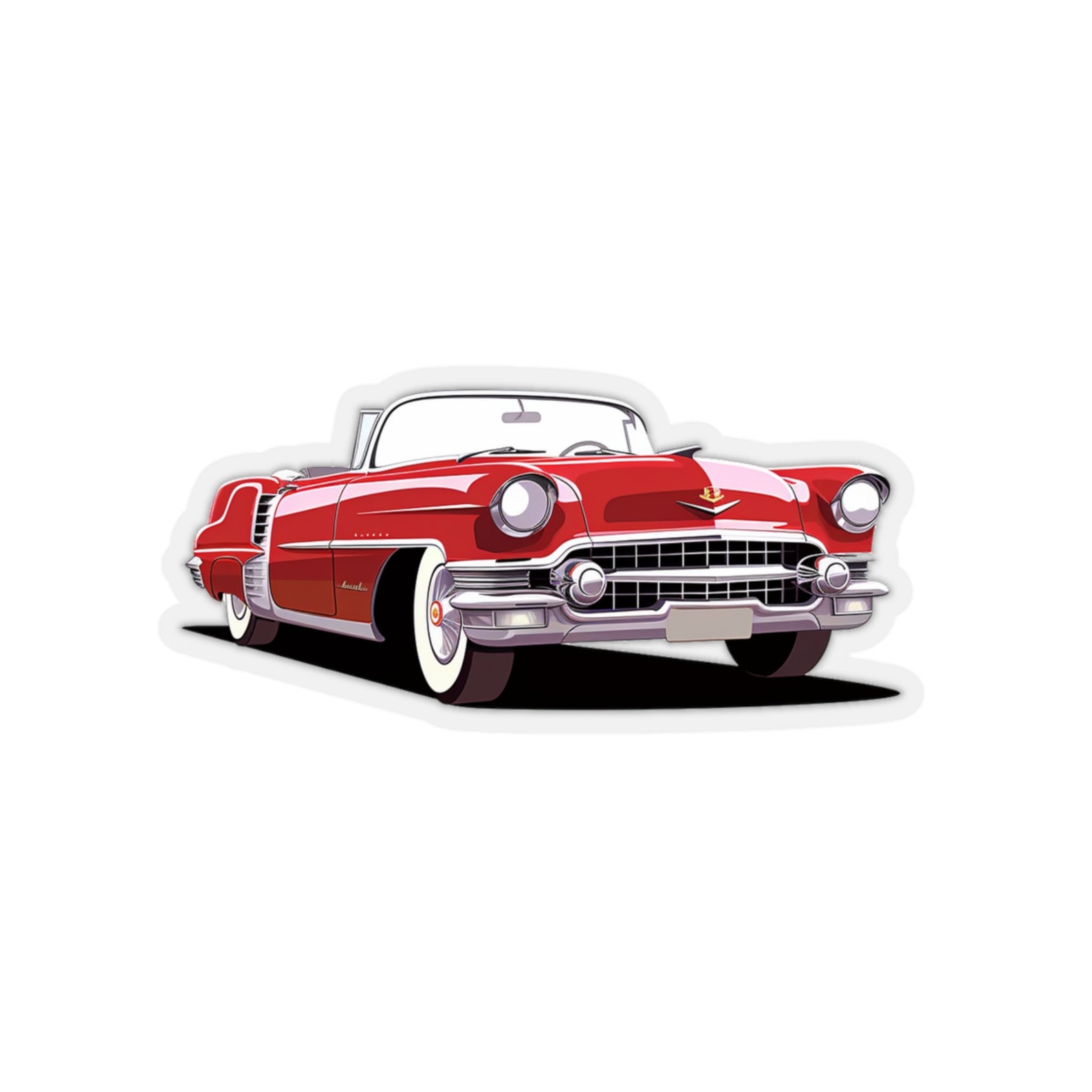 Vintage Retro Cadillac Eldorado Sticker: Classic Car Charm for ...