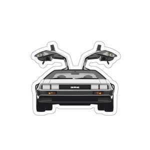 DMC Delorean Sticker - Classic Car Vinyl Decal - Etsy