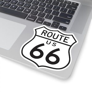 Route 66 Sticker - Vintage Road Sign Decal, Classic American Highway ...
