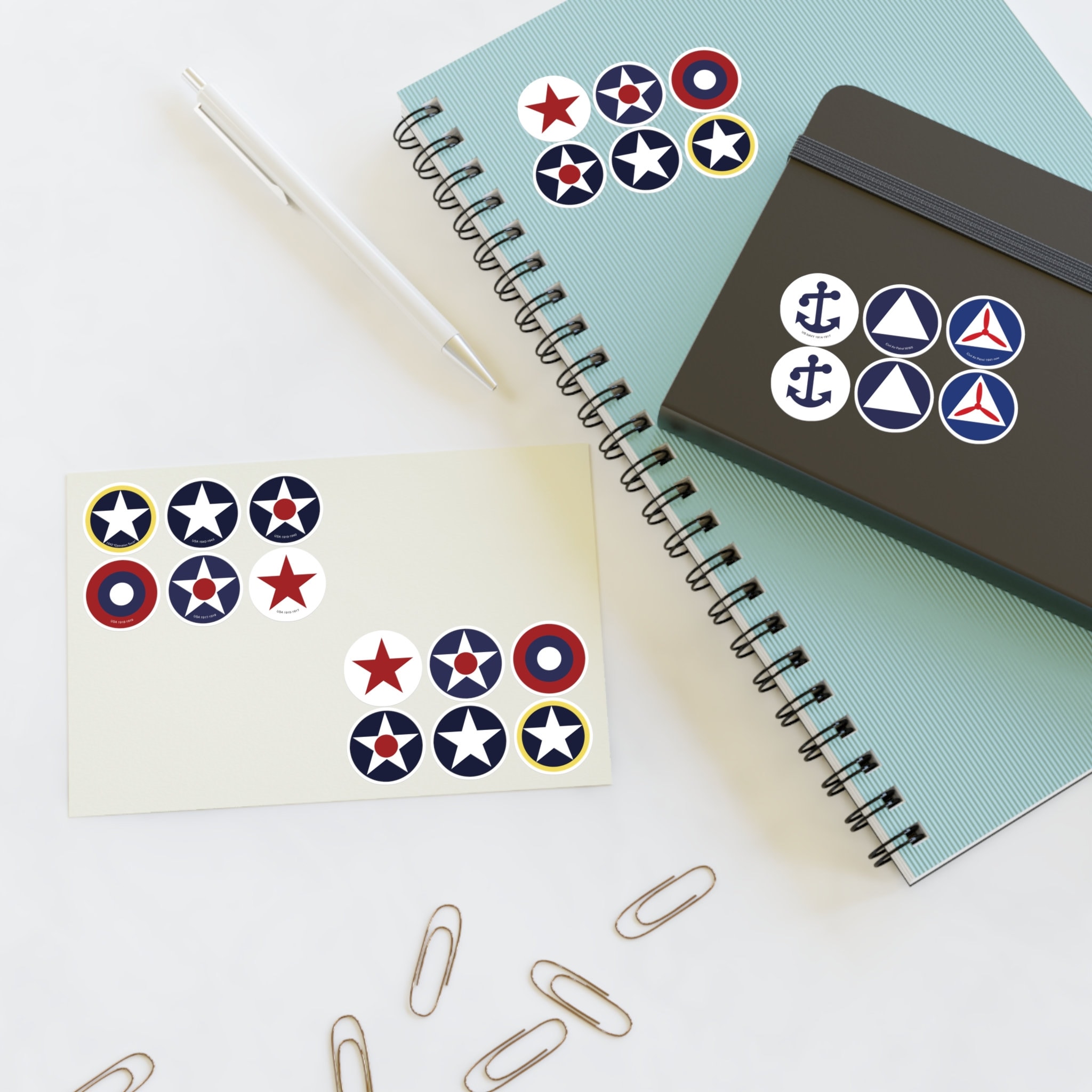Vintage Aviation Roundel Stickersheet - Iconic Air Force Insignia ...