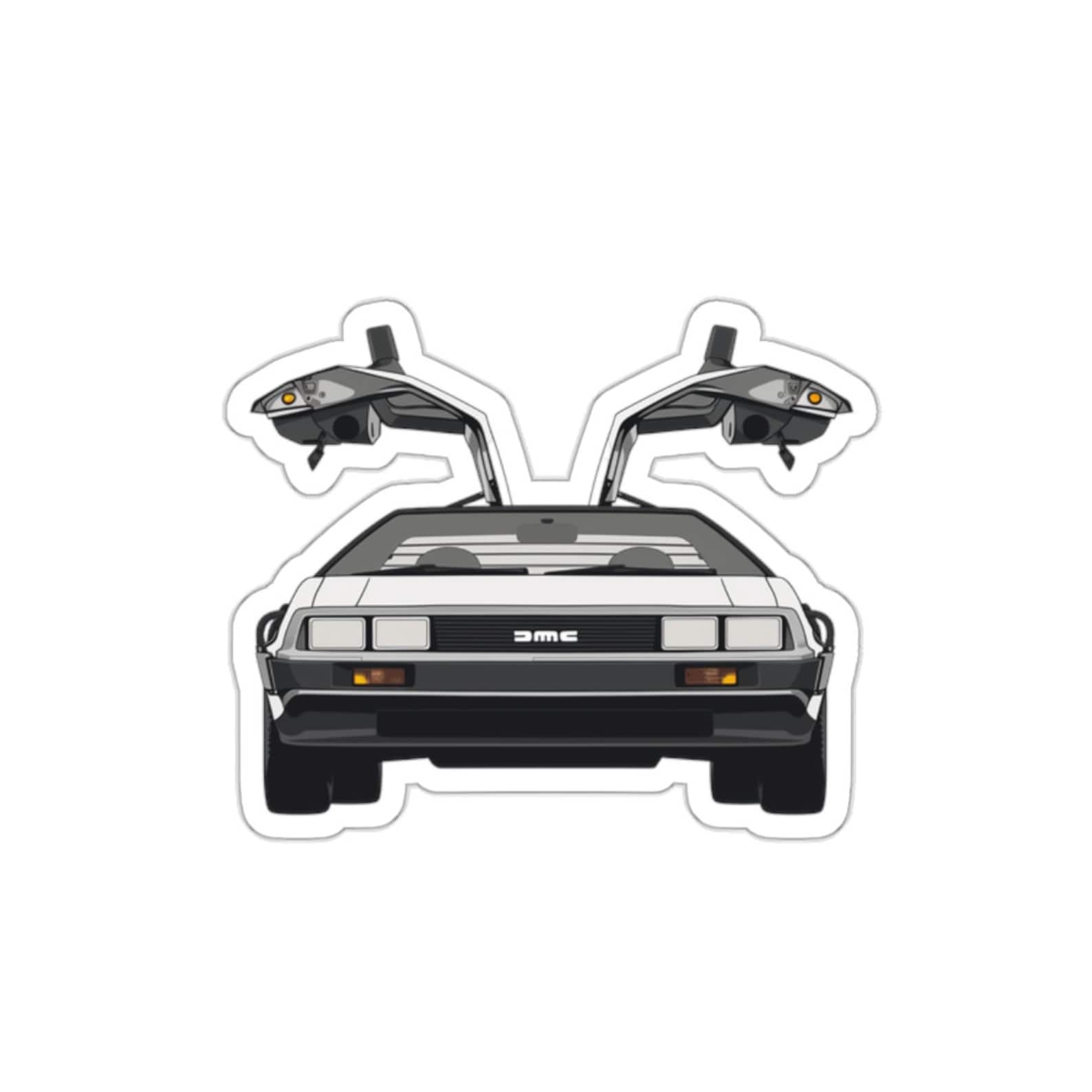 DMC Delorean Sticker - Classic Car Vinyl Decal - Etsy