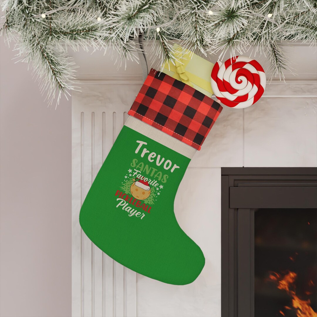 Pickleball Christmas Stocking, Custom Design, Gift for Him, Gift Her ...