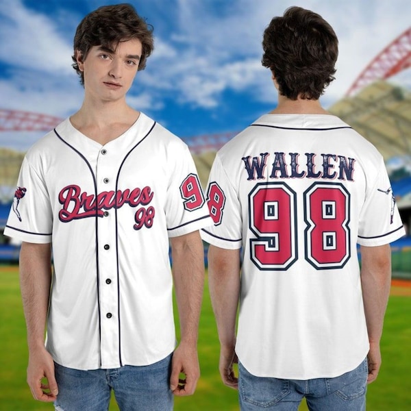 98 Braves Wallen Jersey - Etsy