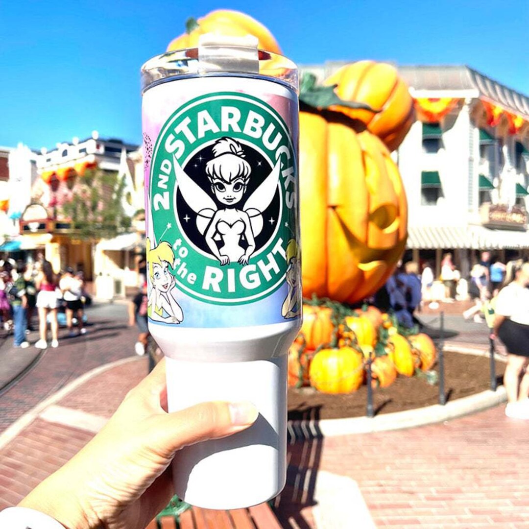 Disney Tinkerbell 40oz Handle Car Mug Disney Vacation Mug - Etsy