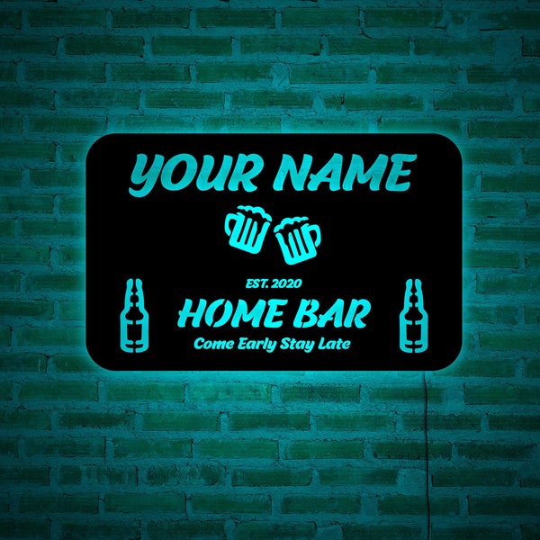 Lighted Bar Sign - Etsy