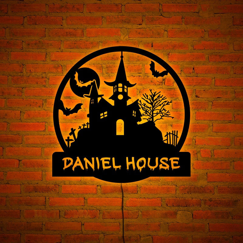 Halloween Lighted Sign - Etsy