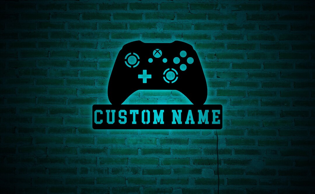 Personalized Gamer Tag Led Sign, Custom Gaming Room Wall Decor, Custom ...