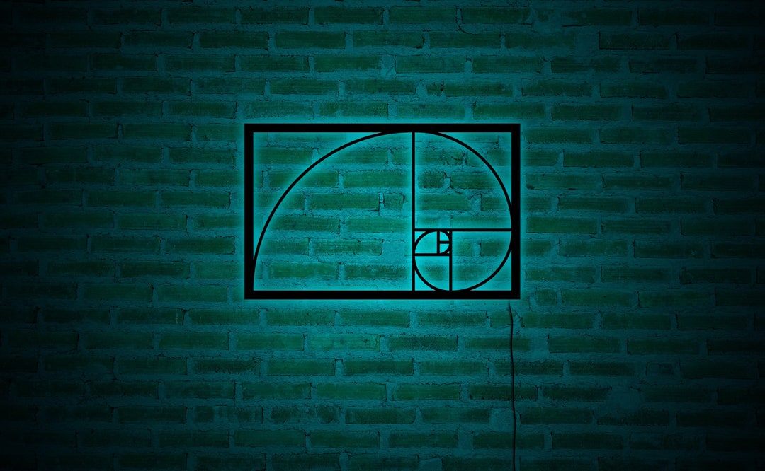 Golden Ratio Fibonacci Spiral Wall Art With RGB Led Light-fibonacci ...