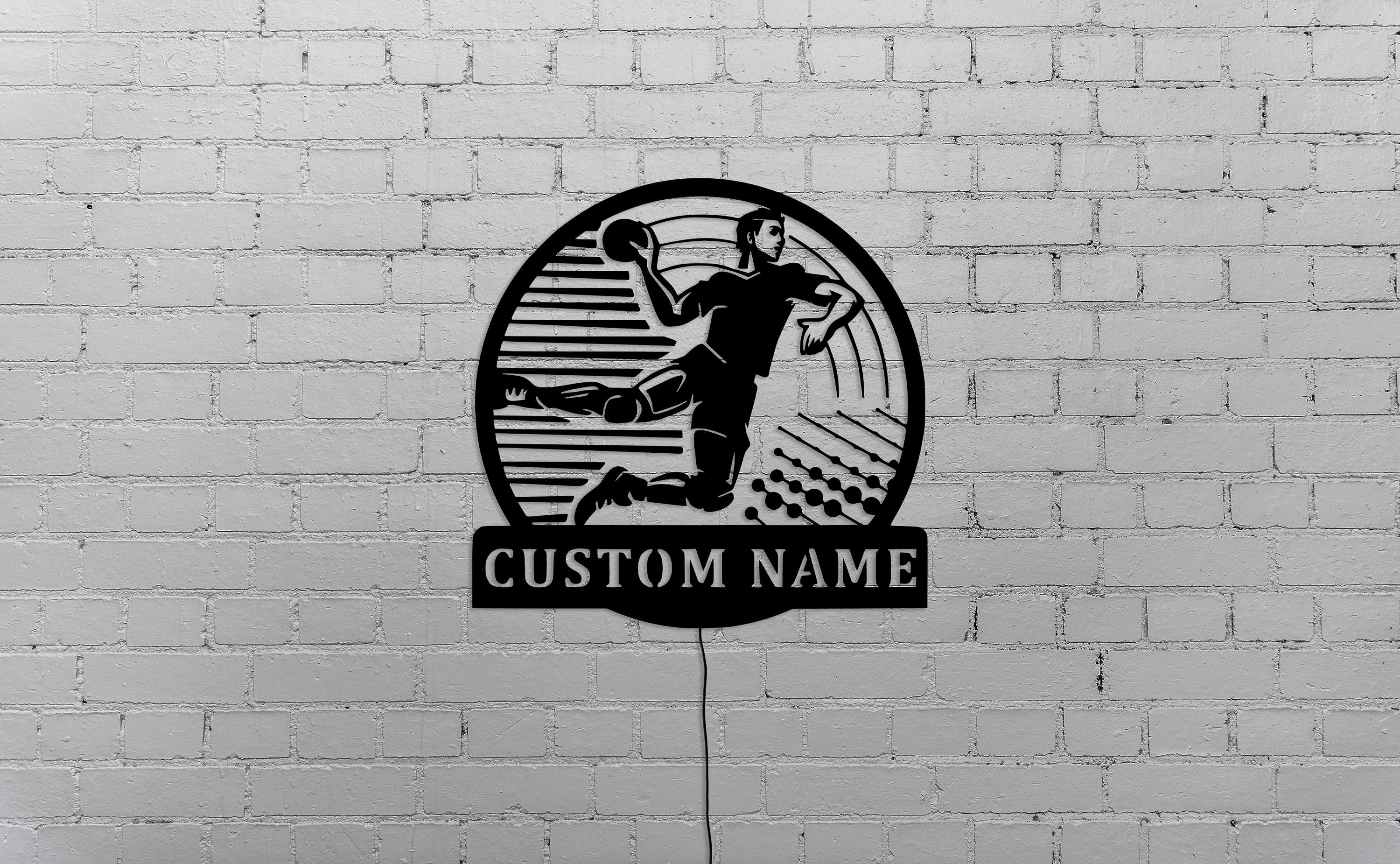 Personalized Handball Sport Wall Sign With LED Lights Custom - Etsy