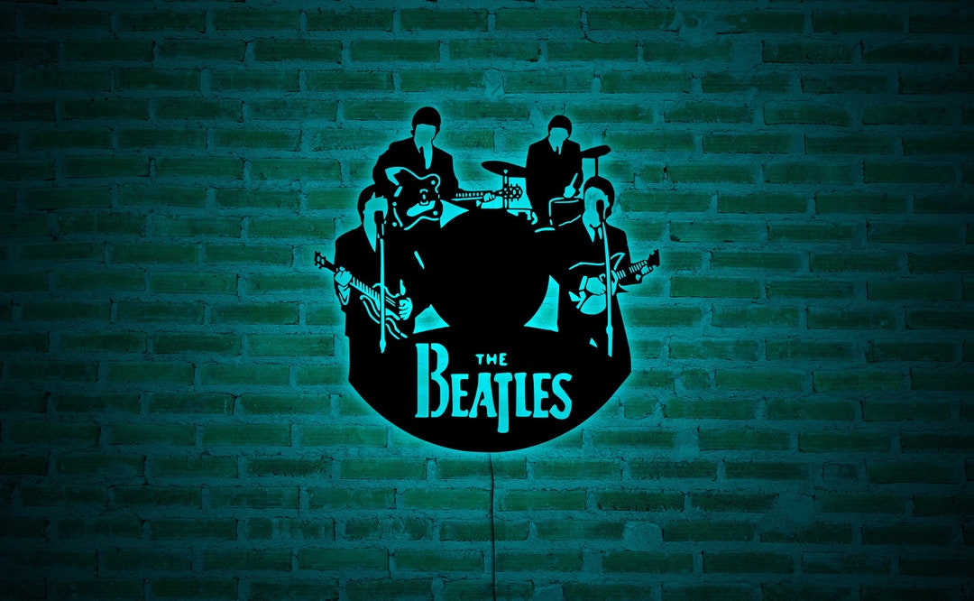 The Beatles Wall Art With LED Lights, the Beatles Wall Led Sign, the ...