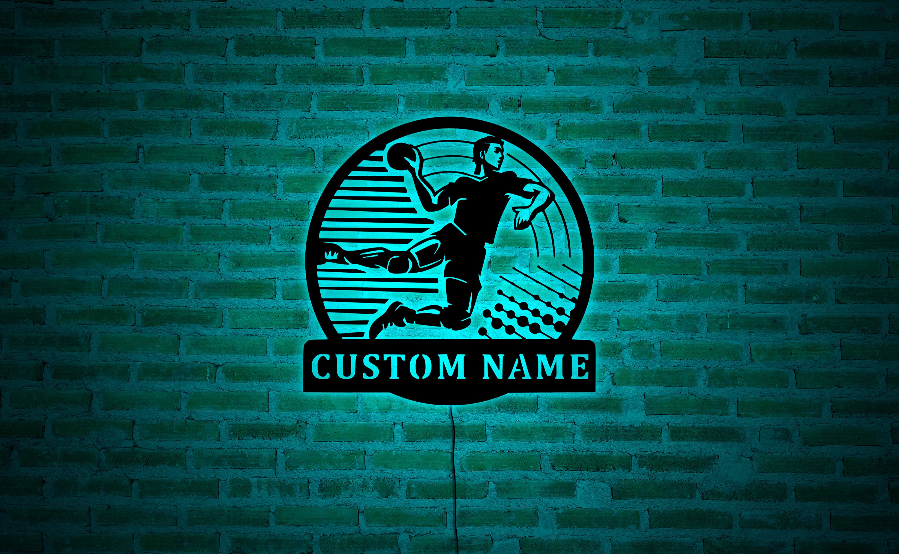 Personalized Handball Sport Wall Sign With LED Lights Custom - Etsy