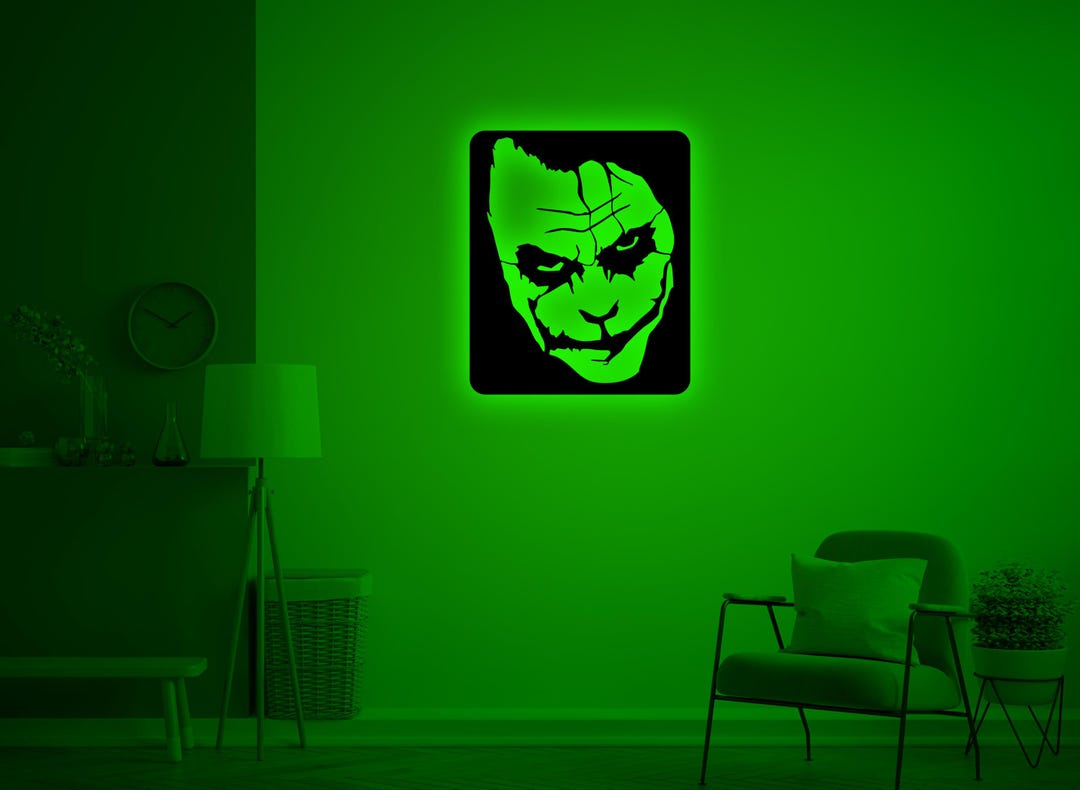 Joker-inspired RGB LED Wall Art With Remote Control-joker Decor Wall ...