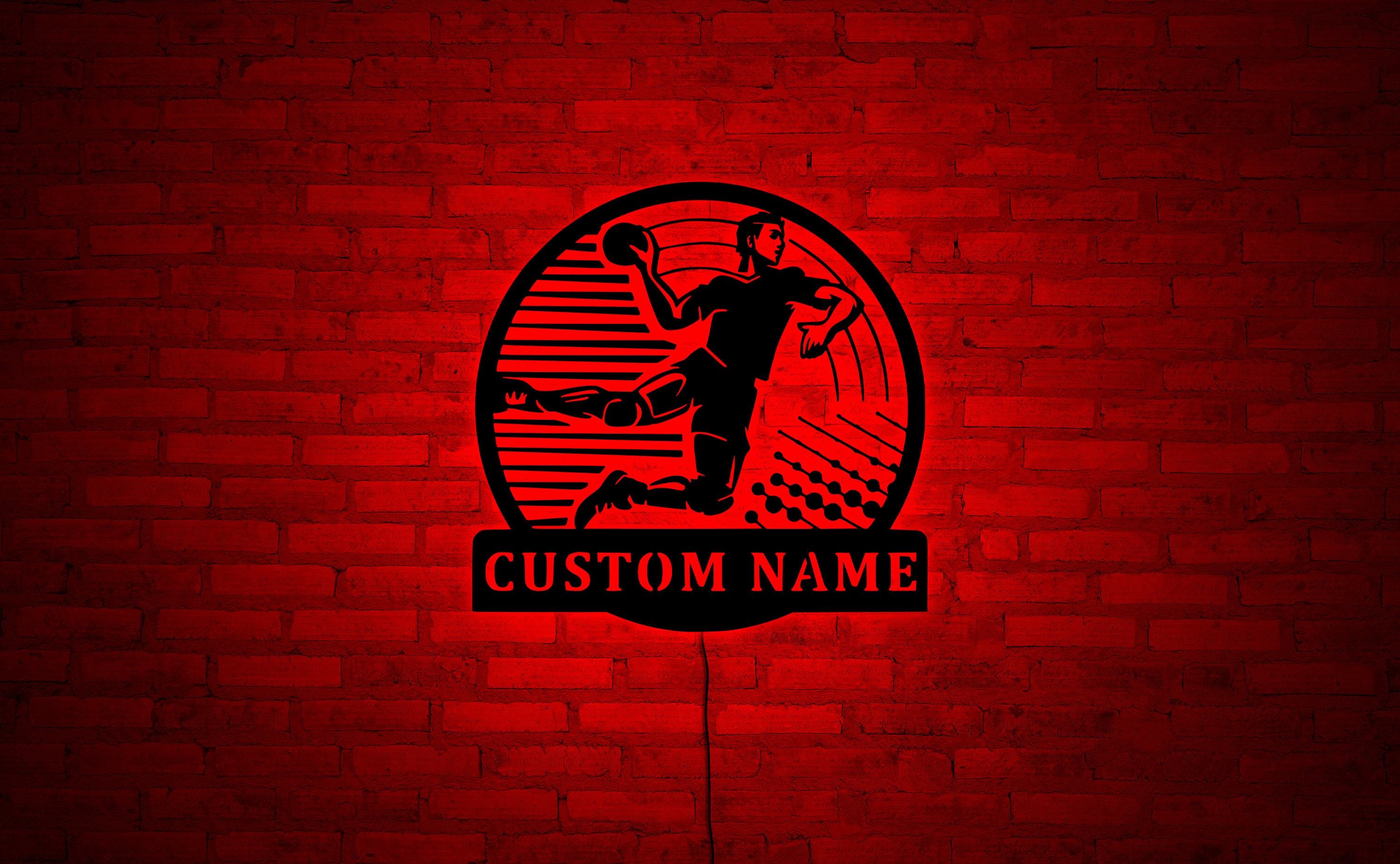 Personalized Handball Sport Wall Sign With LED Lights Custom - Etsy