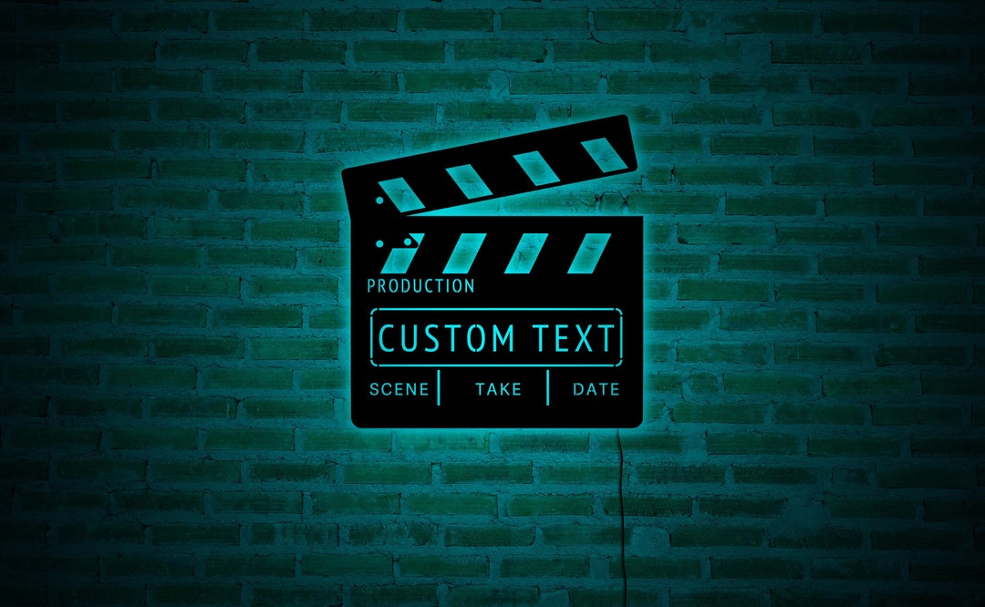 Custom Movie Wall Sign With Led Light, Personalized Film Lovers Wall ...