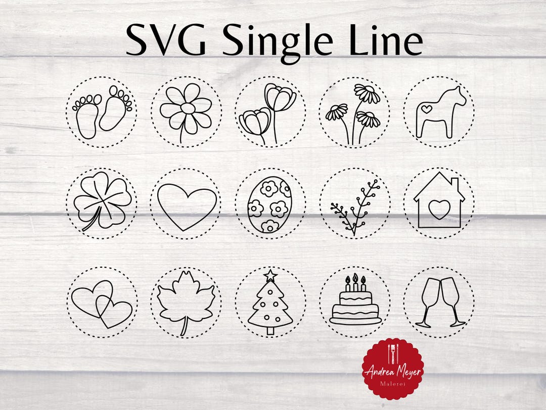 Single Line Plotter File – 15 Minimalist Designs for Cricut ...