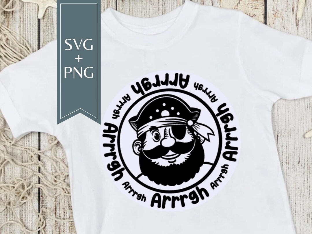 Funny Pirate SVG + PNG – Plotter File + Sublimation Design Children's ...