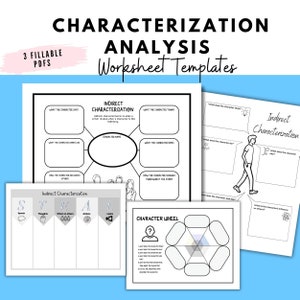 Character Sheet Characterization Template English Graphic Organizer ...