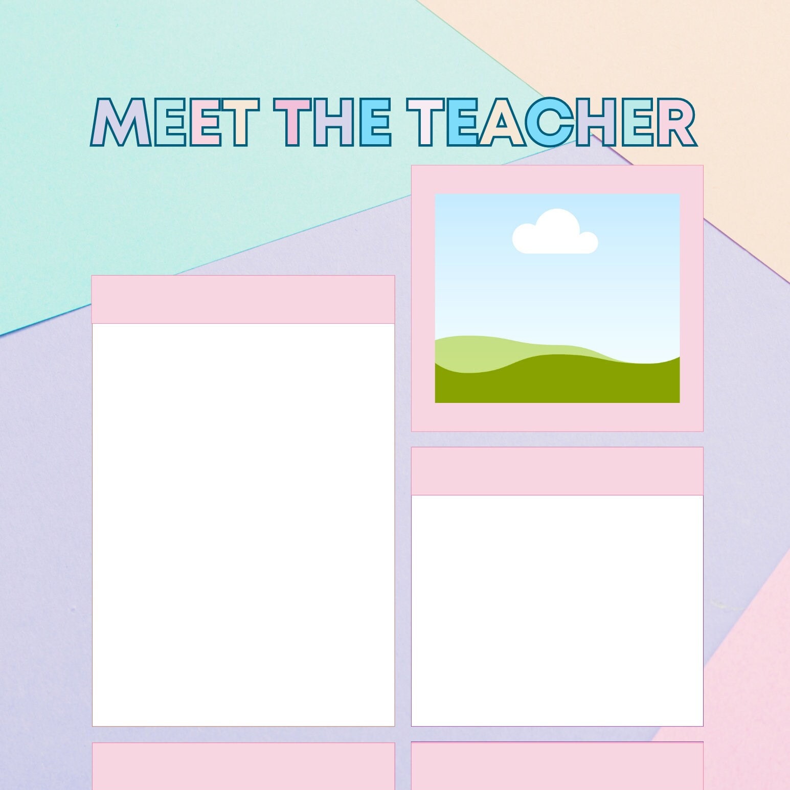 Teacher Introduction Meet the Teacher Classroom Printable Template - Etsy