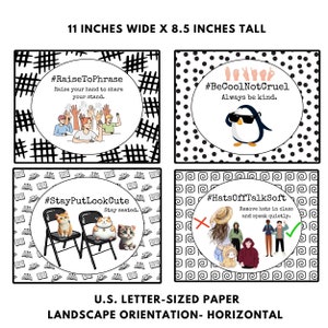 Hashtag Classroom Rules Posters for Bulletin Boards, Class Decor ...