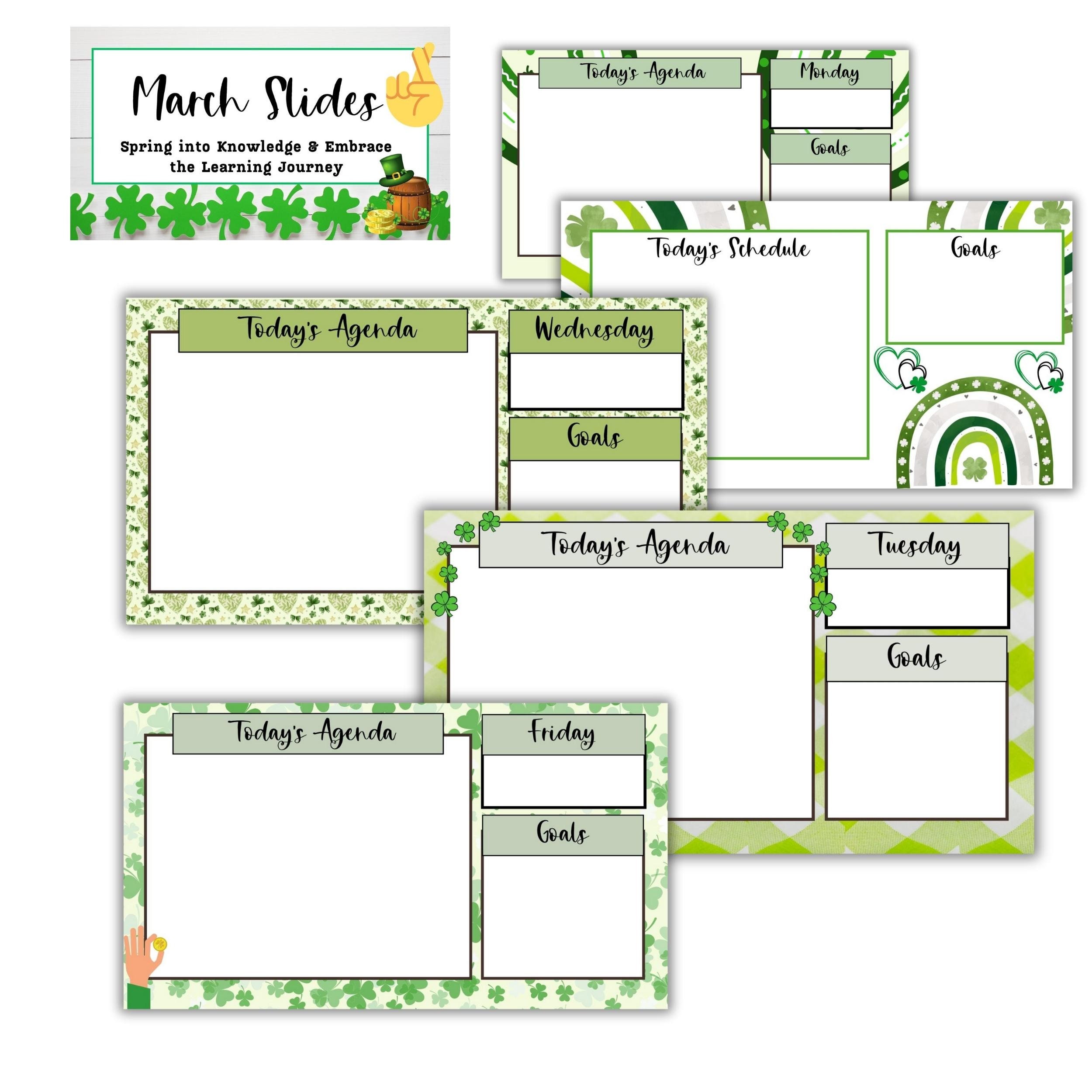 Google Slides Teacher Planner Template, Year-long Classroom Daily ...
