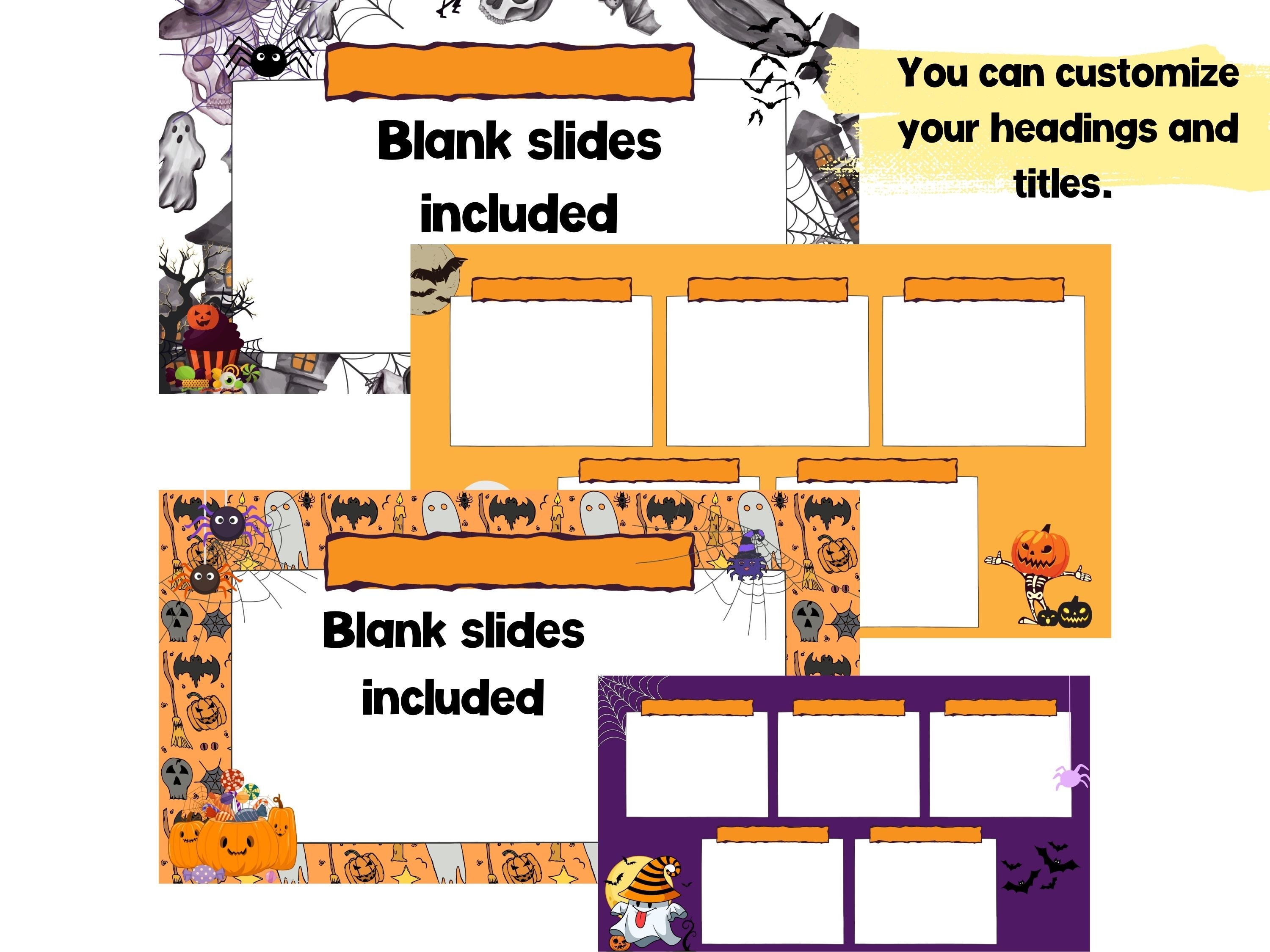 Google Slides Template Classroom Teacher Slide Deck Halloween Slides - Etsy