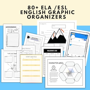 Reading Comprehension Worksheets Graphic Organizer Templates (80+) - Etsy