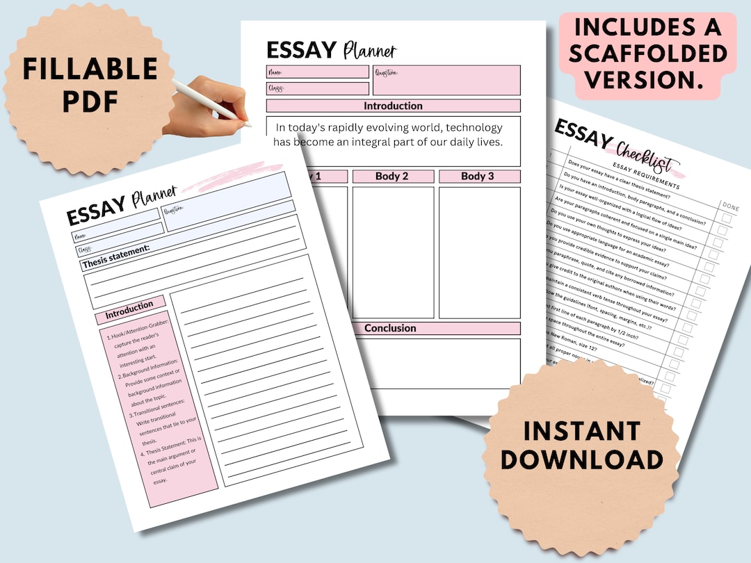 Essay Planner Template Writing Planner Printable Guide Writing - Etsy