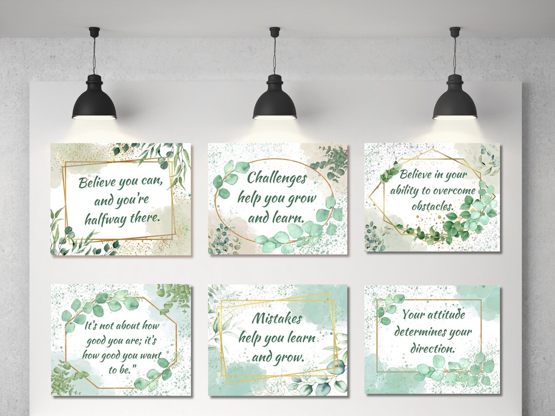 Classroom Poster Set Growth Mindset Poster Class Decor - Etsy