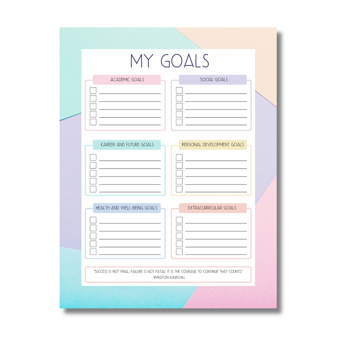 Back to School Goal-setting Worksheet for Teachers Student Goals Future ...