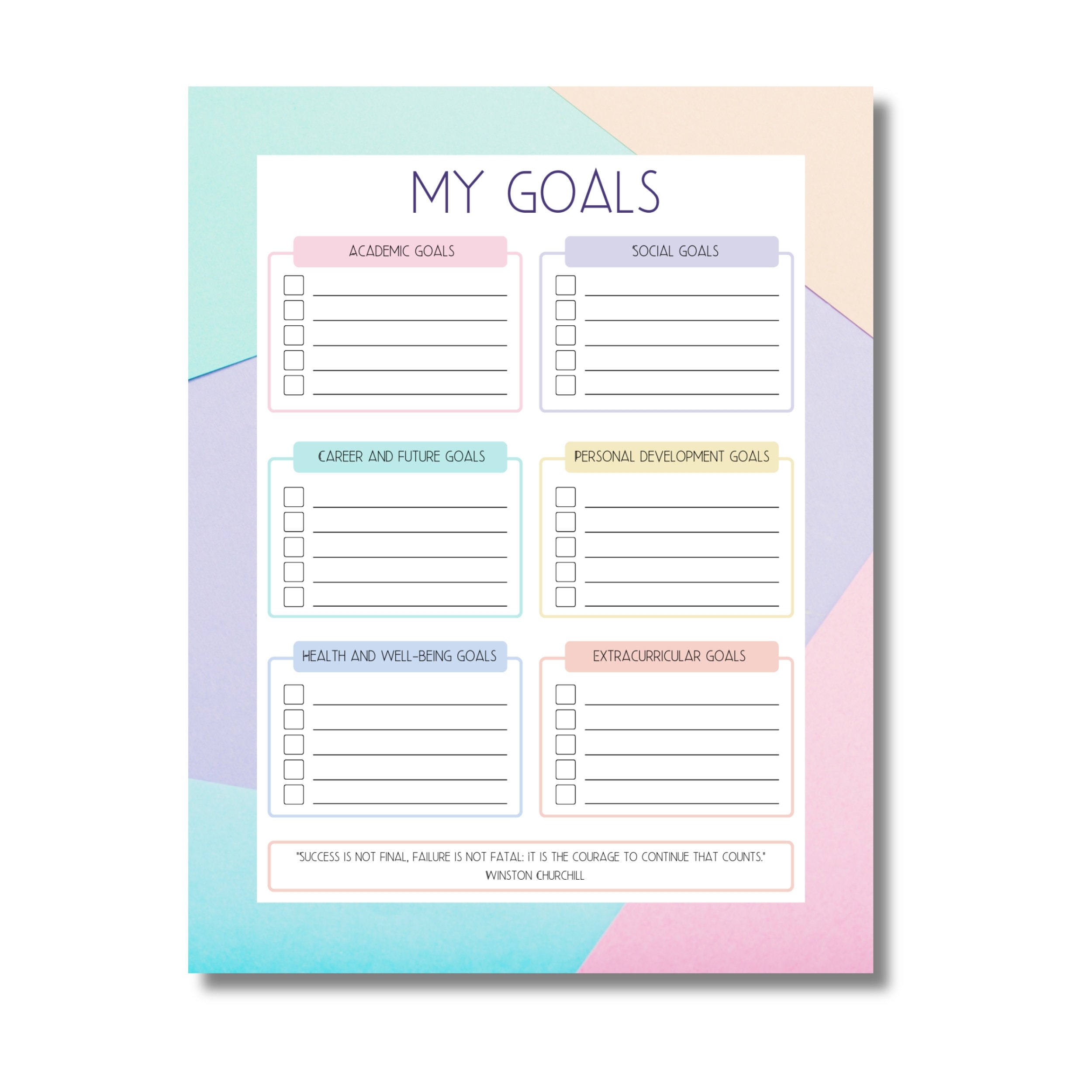 Back to School Goal-setting Worksheet for Teachers Student Goals Future ...