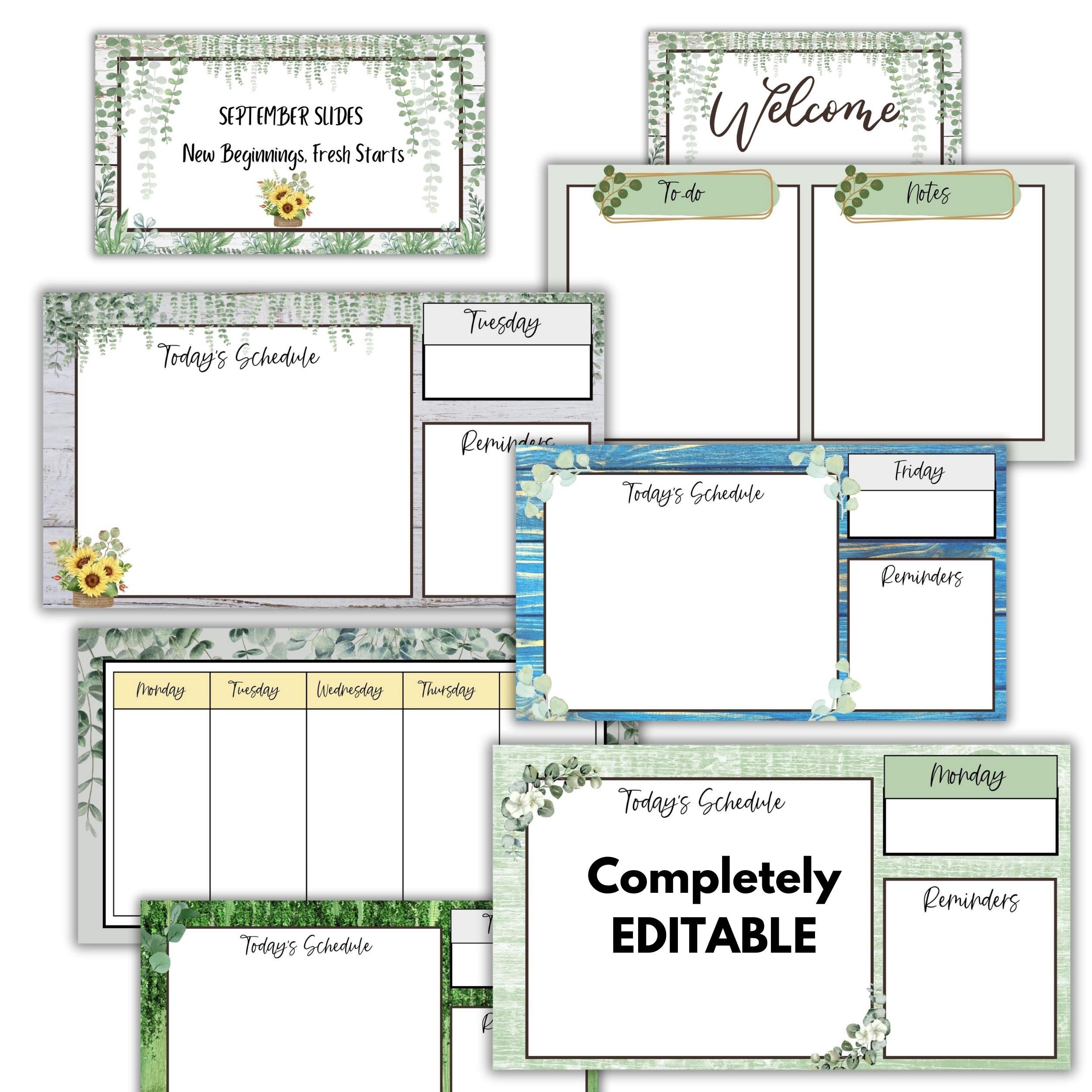 Google Slides Teacher Planner Template, Year-long Classroom Daily ...