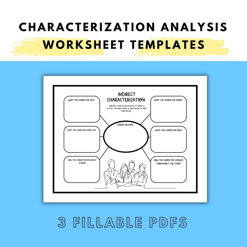 Character Sheet Characterization Template English Graphic Organizer ...
